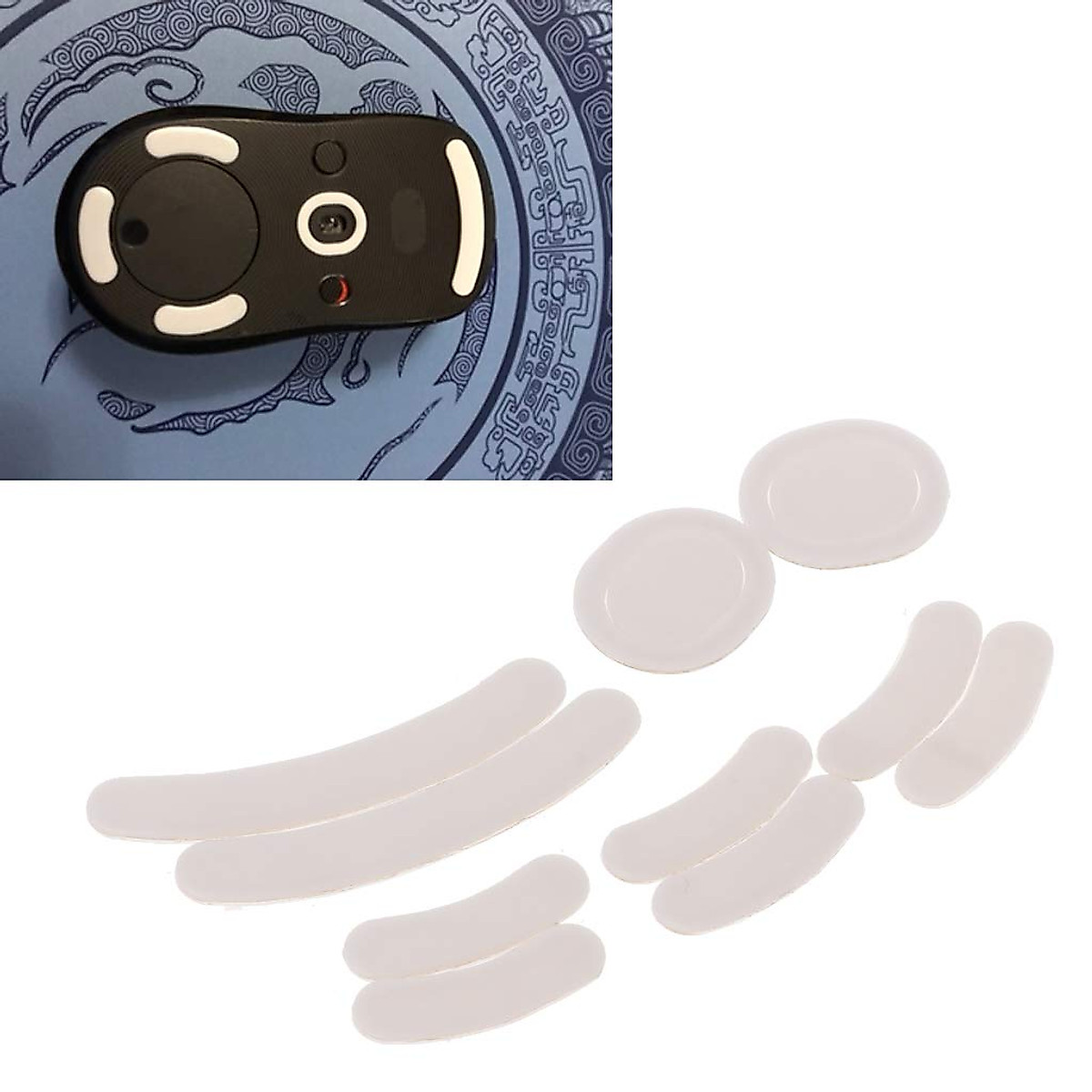 Tebatu Tiger Gaming Mouse Feet Mouse Skate for Logitech G Pro Wireless White Teflon Mouse Glides Curve Edge…