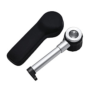 10X Handheld LED Optical Glass Magnifier with Scale Magnifying Jewelry Loupe