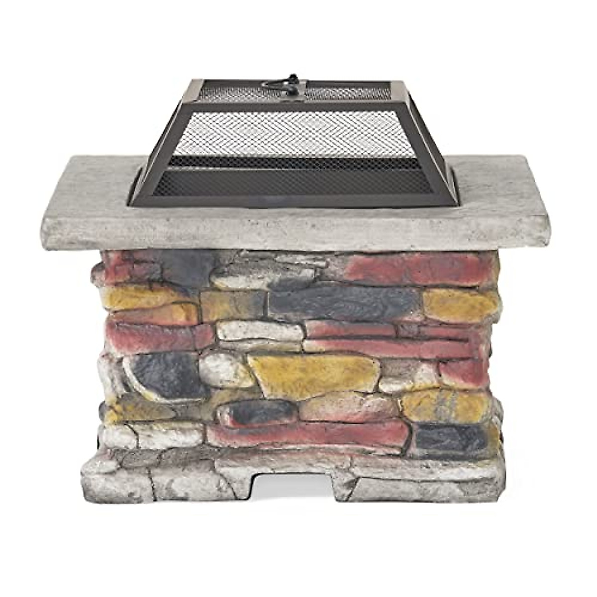 Christopher Knight Home Corporal Square Fire Pit, Stone