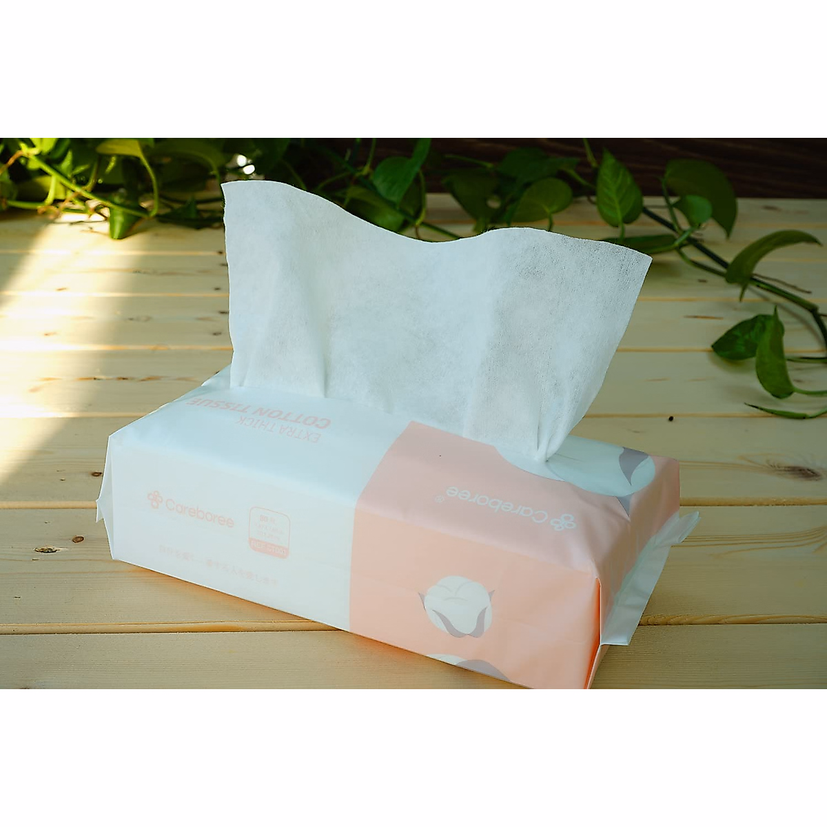 Extra Thick Cotton Tissue Careboree Face Drying Towel for Men Women Kids Disposable Dry Wipes Unscented Makeup Removing (3 pack)