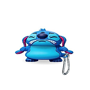 Stitch AirPods Pro Case Soft Silicone Shockproof Cover for Apple Airpods Pro 3D Cute Cartoon Creative Fun Stitch Airpod Case with Keychain Design for AirPods Pro Charging Case