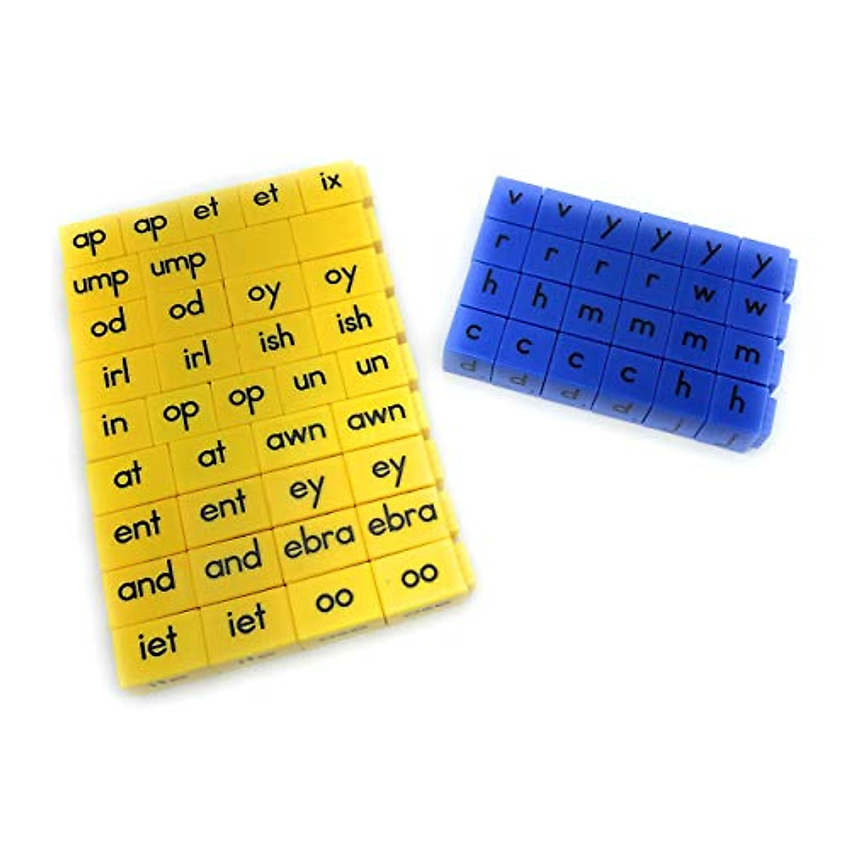 hand2mind Reading Rods Letters and Words, Build a Word with Alphabet Blocks, Early Readers Linking Cubes, Reading Manipulatives, Montessori Alphabet, 1st Grade Reading, Homeschool Supplies (Set of 62)