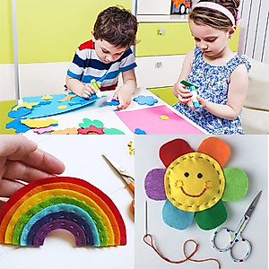 HellooColor 4x8 Pcs Felt Fabric Sheet 6x6 inches Brown Series Craft Squares Nonwoven 1mm Thick