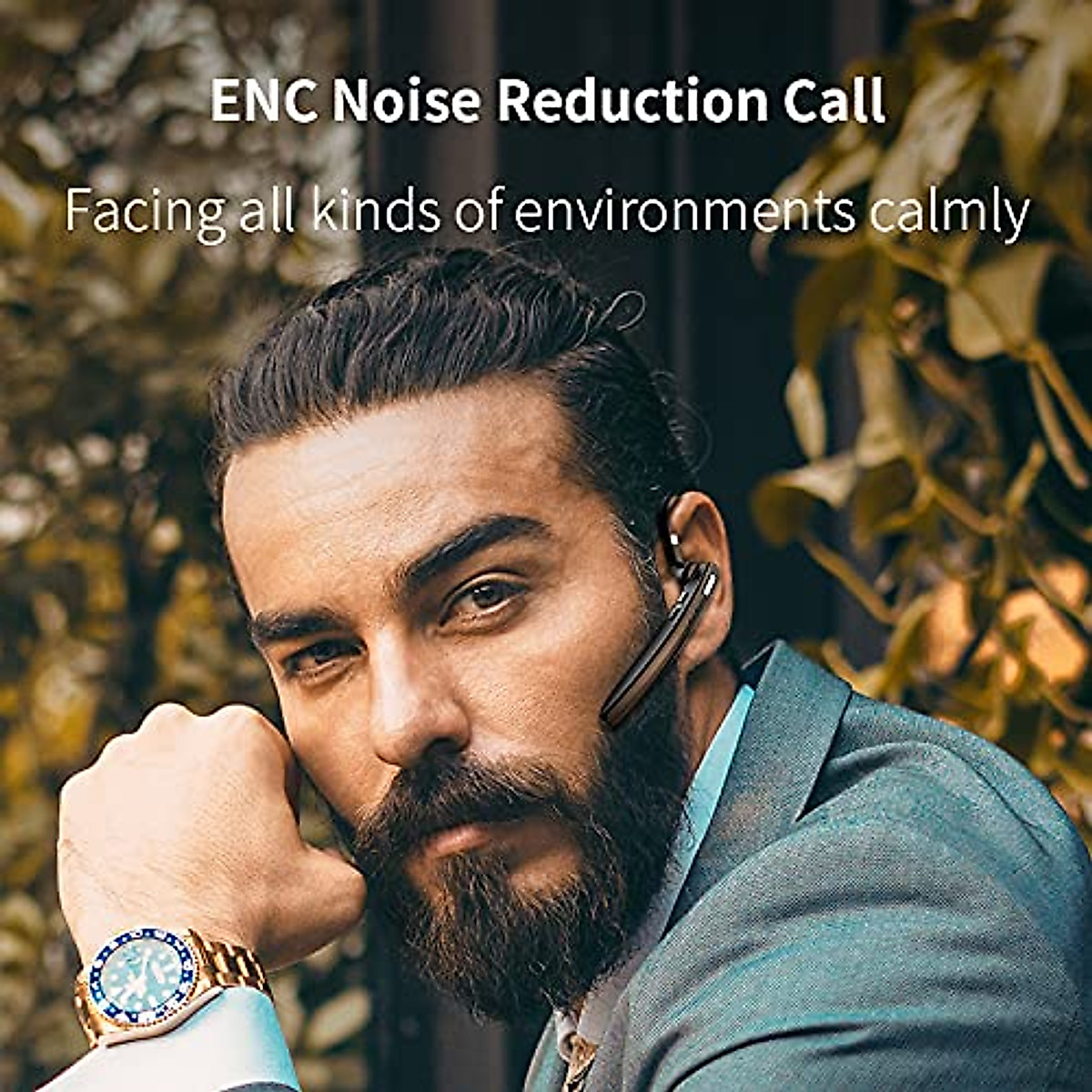 AVAZI K29 Bluetooth Dual Mic Noise Canceling Mono Headset for Mobile Phones 10 Hours of Talk Time for On-The-Go Mobile Professionals & Drivers