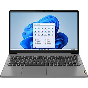 Lenovo 2023 IdeaPad 3i 15.6" FHD IPS Anti-Glare Laptop PC 10-Core Intel i5-1235U 12GB DDR4 256GB NVMe SSD Iris Xe Graphics HDMI USB-C WiFi AX BT Backlit KB Fingerprint Webcam Windows 11 Pro USB Drive