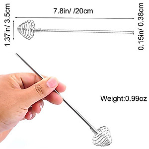 Honey Dipper Stick, Utoptech 304 Stainless Steel Durable Honey Spoon for Honey Pot Jar Containers 7.8 Inch