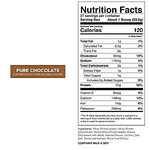 Naturally Flavored Rival Whey Pure Chocolate