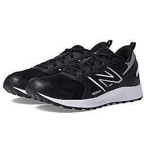 New Balance Kid's Fresh Foam 650 V1 Lace-up Running Shoe, Black/Metallic Silver/White, 5 Wide Big Kid