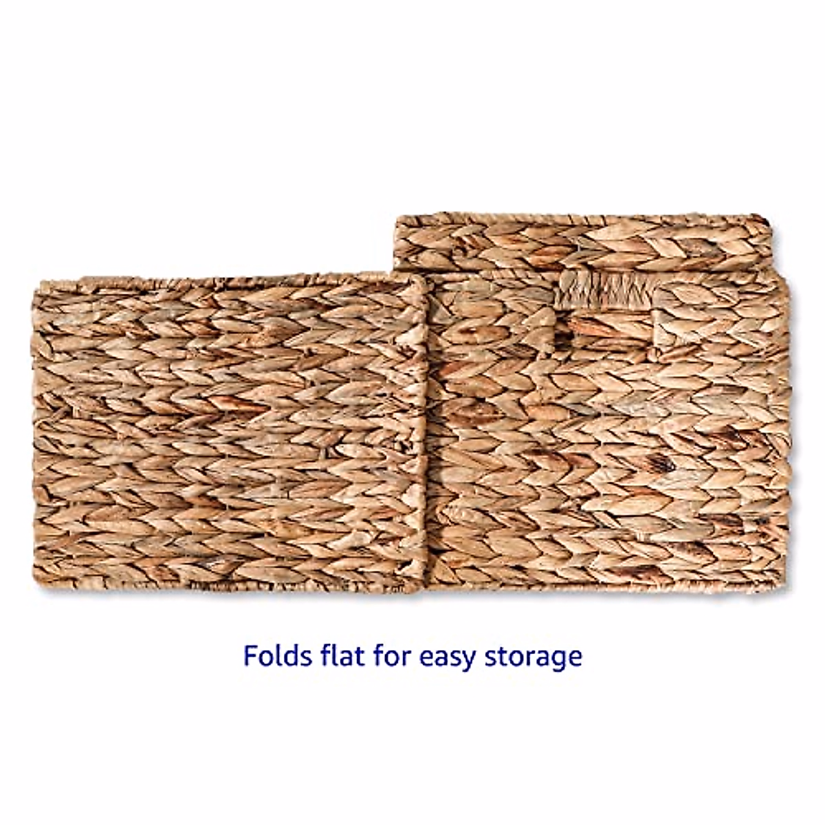 12.7" Foldable Hyacinth Storage Basket with Iron Wire Frame by Trademark Innovations