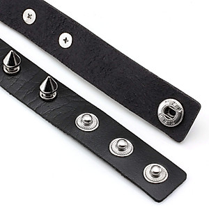 MILAKOO Black Pu Leather Choker for Women Gothic Rock Studded Emo Spiked Choker Punk Accessories
