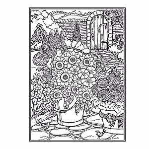 Creative Haven Country Gardens Coloring Book (Adult Coloring Books: In The Country)