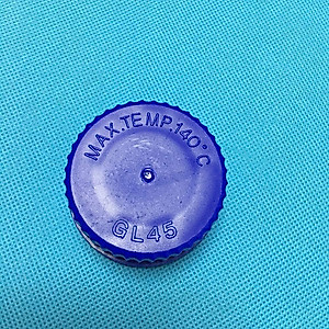 Amber Brown Glass Graduated Acid Reagent Bottle autoclavable with Blue Cap GL45 (500ml)