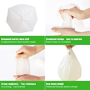 Compostable Trash Bags, 2.6 Gallon, 10 Liter, Extra Thick 0.78 Mils, 100% Biodegradable Garbage Bags for Kitchen Bathroom Office Car,US BPI ASTM D6400 and Europe OK Compost Home Certified