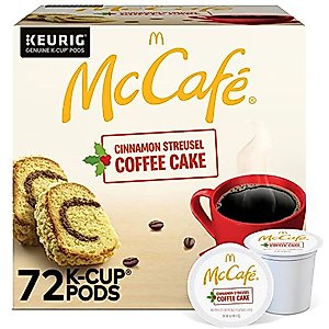 McCafe Cinnamon Streusel Coffee Cake Coffee, Keurig Single Serve K-Cup Pods, 72 Count