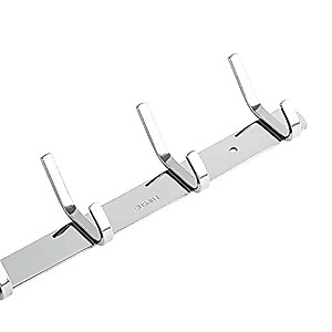 YISMAN Coat Rack Wall Mounted Stainless Steel Clothes Hanger with 6 Double Dual Hooks, Use for Towel Hat Purse Clothes Jacket Backpack (Set of 2)