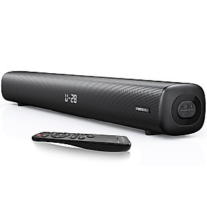 Passau Sound Bars for TV Speaker 22 Inch 60W Full-Range Divers, LED Display, Bass Adjustable, Bluetooth 5.3 Soundbar, HDMI(ARC)/USB/AUX Inputs, 5 EQ Surround Sound System TV Sound Bar for Home Audio