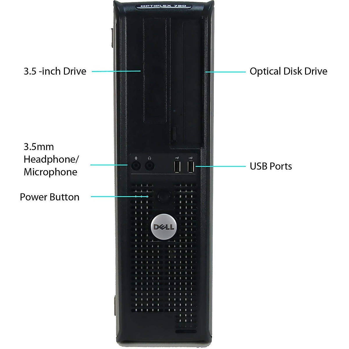 Dell Desktop PC 780 C2D E8400 3.0GHz, 8G DDR3, 1TB, DVD, Windows 10 Pro 64 (Renewed)