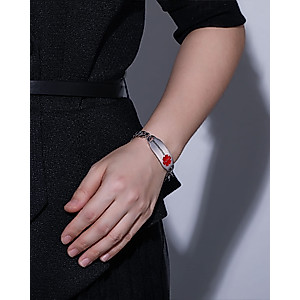 JF.JEWELRY Customized Medical Alert Bracelets for Women | Women's Stainless Steel Medical ID Bracelet | Allergy Medical Alert Bracelet | Free Engraving