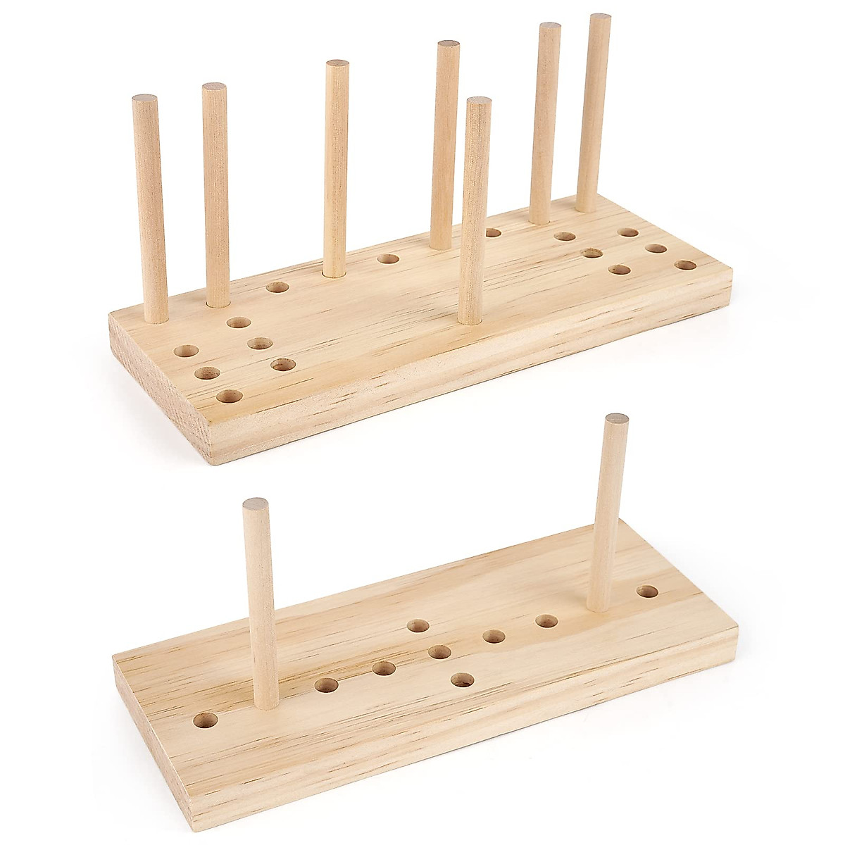 Creproly Bow Maker for Ribbon Wreaths, 2-in-1 Double Sided Wooden Hair Bow Making Tool for Crafts DIY Decoration for Christmas Halloween Holiday (New Style1)