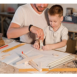 MOTYAWN Dowel Rods Wood Sticks Natural Round Wooden Dowel Rods, Pack of 10 PCS 1/2 x 12 inch, Unfinished Hardwood Sticks Cake Dowels ​for Arts, DIY, Crafting, Tiered Cake Support, Wedding Ribbon Wands