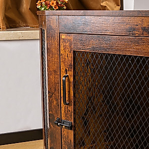 Saicheng Dog Crate Furniture, Corner Dog Crate, Wooden Dog Kennel Indoor, End Table, Dog Furniture for Small Medium Dogs