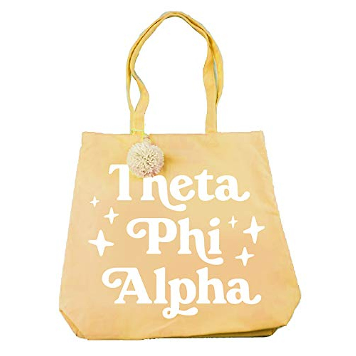 Theta Phi Alpha Retro Pom Pom Tote Bag