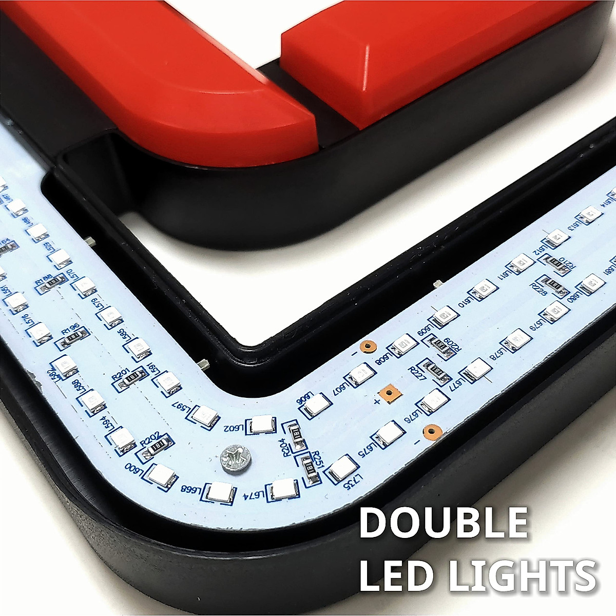 [New 2025] MaxLit Jumbo 30'' x 13'' Ultra Bright LED Neon Open Sign — Remote Controlled — Multiple Light Display Modes — Bright & Vivid Illumination — Boost Your Business Visibility! [Blue/Red]