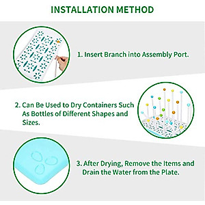 Baby Bottle Drying Rack with Removable Water Tray, Baby Countertop Dryer Rack, Baby Bottle Dryer, Bottle Drying Rack, Drying Rack for Bottles and Accessories, Baby Drying Rack