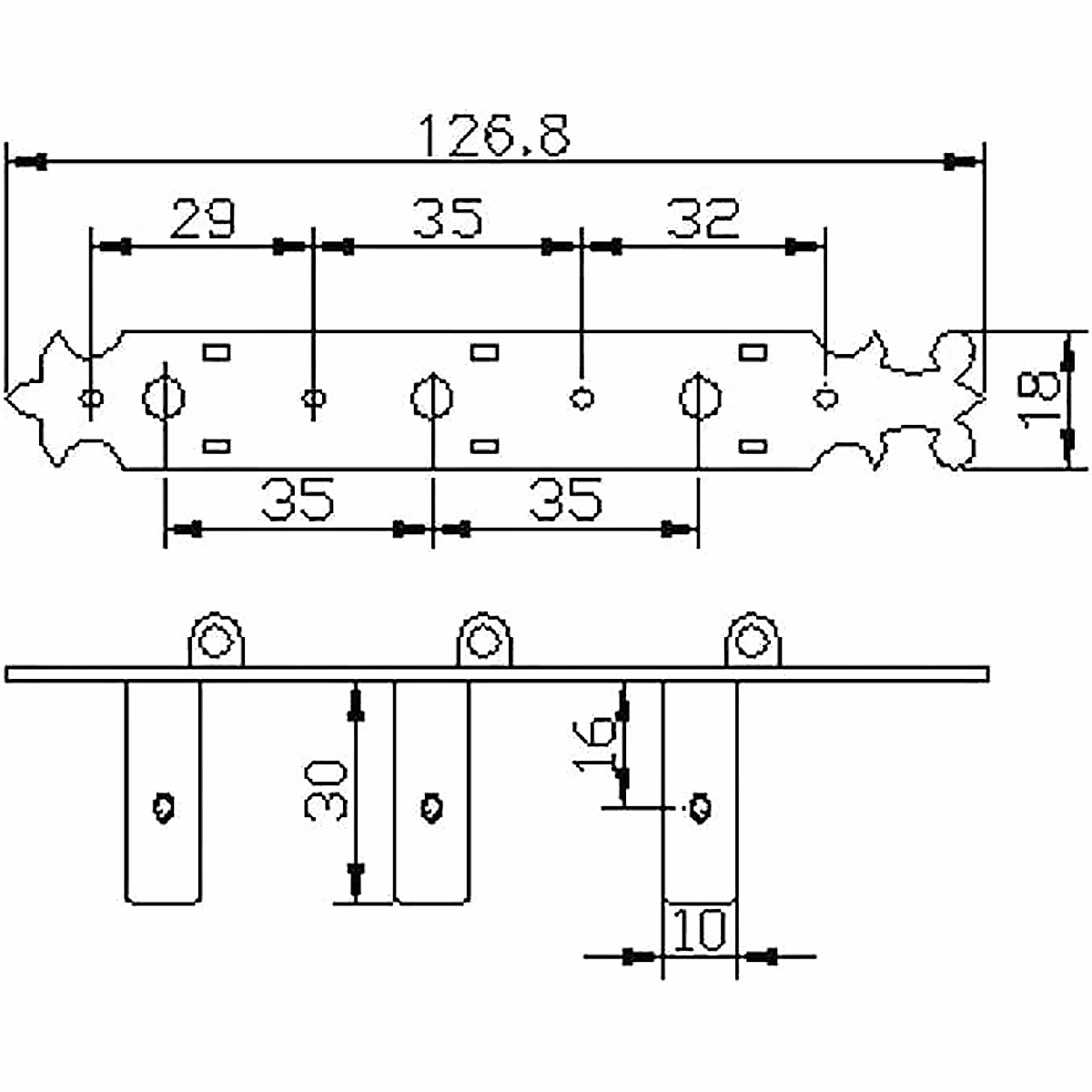 Golden Gate F-2108 Classical Guitar Tuners - 2 Planks (3+3) - Antique Brass