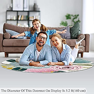 Area Rugs for Bedroom, Luxurious Soft and Thick Non-Slip Carpet for Baby Room, Nursery Modern Decor Rug, Modern Pastorable Flower Spring Floral
