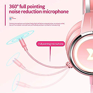 Abbcoert Wired Gaming Headset for PS5 Console and Playstation 5,Surround Sound Bass PC Headphones with Mic for Xbox One/Phone/Laptop Tablet Gamer