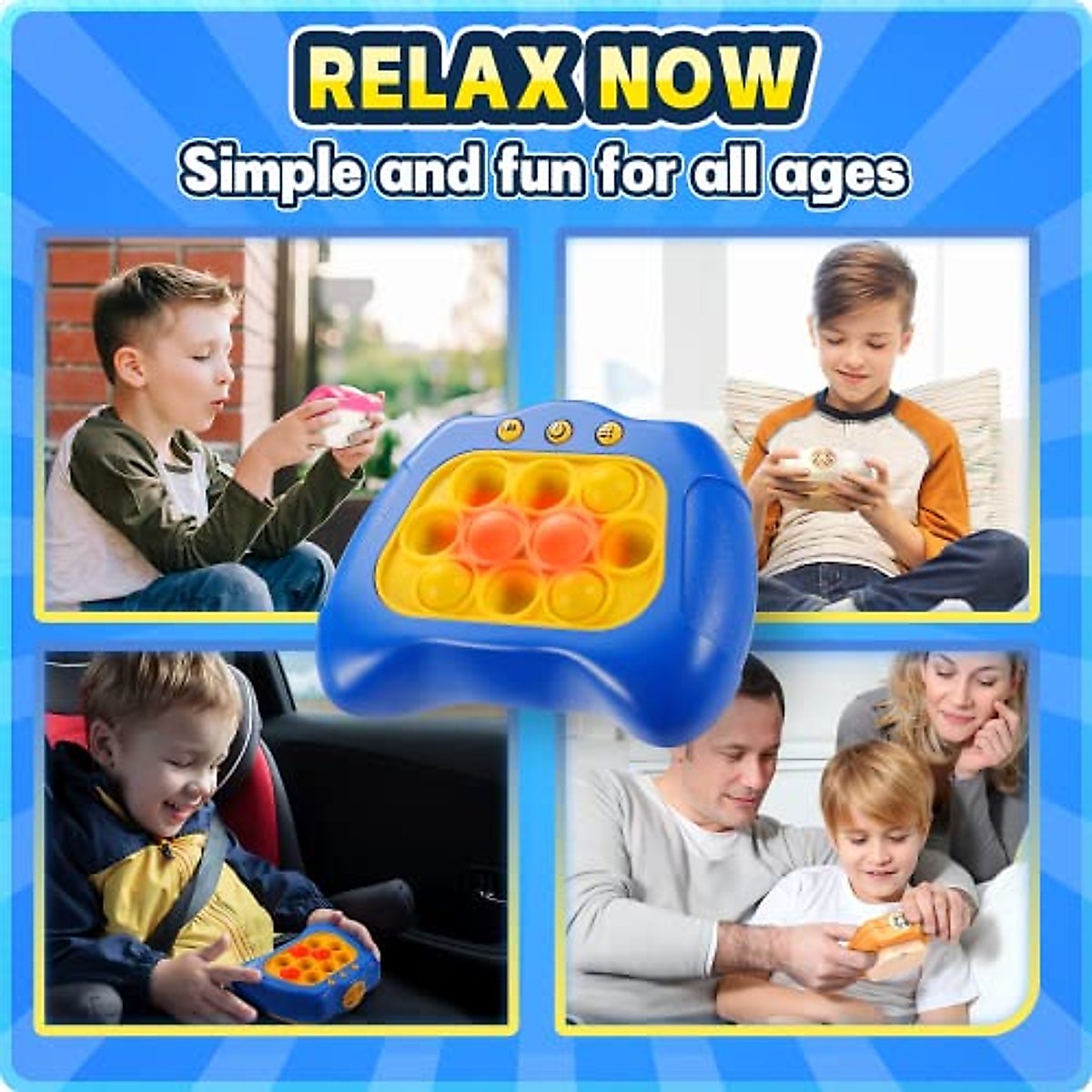 Handheld Game for Kids 6-12，4 Modes Games, A Toy Game Machine That Exercises Reaction Ability and Improves Concentration |Teens Boys & Girls Ages 3-12 Years Old & Up