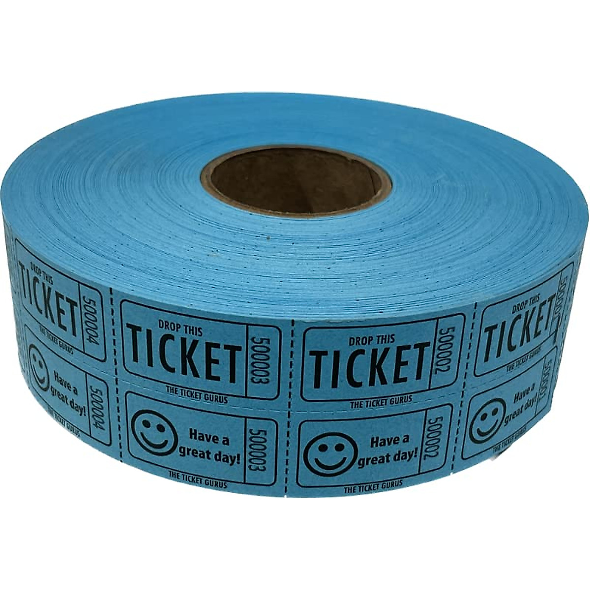 The Ticket Gurus Double Smile Raffle tickets-2000 Double Tickets/roll (4 Random Colors)