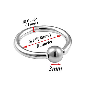 bodyjewellery 4pcs 18g bead captive ring Surgical Steel Tragus Snake Bite Cartilage Hoop BCR Septum Nose Helix Conch Eyebrow Daith BBEX