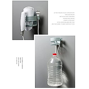 BLMIEDE Hair Dryer Holder Bathroom Hair Dryer Holder Hair Care Tools Holder Wall Mount Home Organization Must Haves (Beige, One Size)