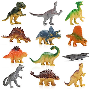 CUTE STONE 24 Pack Filled Easter Eggs with Dinosaurs and Animals, Easter Basket Stuffers Easter Party Favors for Kids