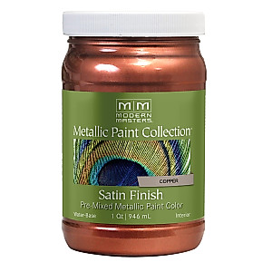 qt Modern Masters ME195 Copper Metallic Paint Collection, Satin Water-Based Decorative Metallic Paint