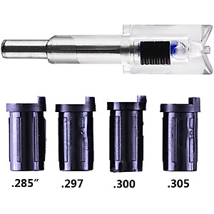 Ellen Archery Lighted Archery Nock Out Crossbow Half Moon Nock with Precision Bushings to Fit The 4 Most Common Carbon Bolts - .285Inch.297Inch .300Inch and .305Inch ID Bolts(Pack of 3) (Blue)