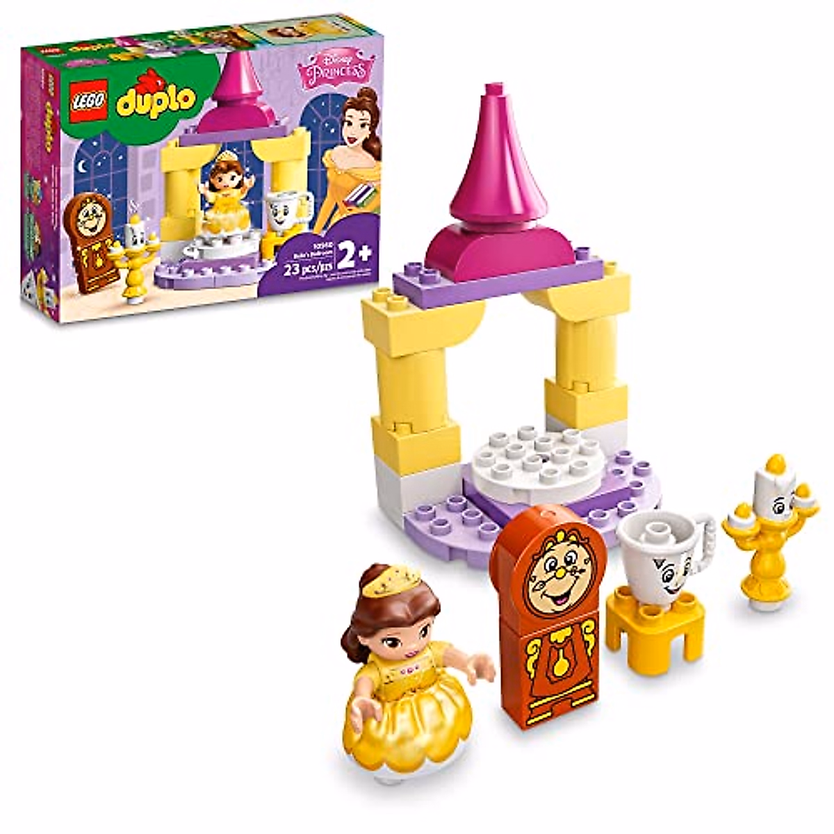 LEGO DUPLO Disney Princess Belle's Ballroom Castle 10960, Beauty and The Beast Set, Toy for Toddlers, Girls and Boys 2 Plus Years Old