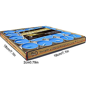 OUO Tea Lights Candles, 50 Pack Smokeless Candles,Small Candles, Dripless & Long Lasting Mini Tealight Candles for Mood, Dinners, Parities, Home, Decoration, Wedding, Crafts(Red)