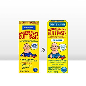 Boudreaux's Butt Paste Diaper Rash Ointment, Zinc Oxide, 2 oz