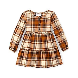 The Children's Place,and Toddler Long Sleeve Fashion Dress,HAY Stack,4T