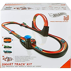 Hot Wheels id Smart Track Measures Speed Counts Laps Uniquely Identifiable Vehicles Ages 8 and Older
