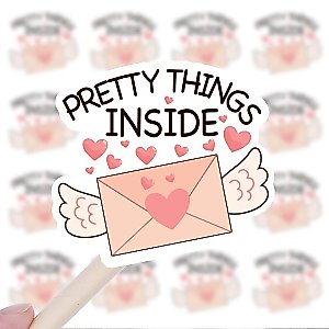 Wailozco Cute Pretty Things Inside Business Stickers,Funny Mail Sticker for Small Business,Happy Mail Stickers for Business Packages/Handmade Goods/Bags 240 PCS