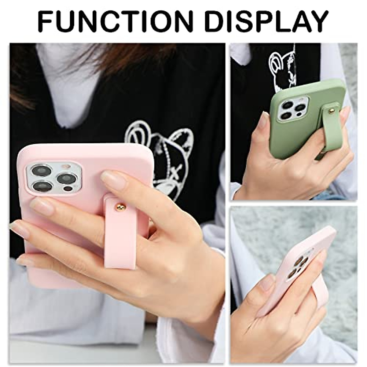 KAPUCTW 2 Pack for Oppo Realme 7 Pro 4G case with Wrist Strap, Print Pattern Wristband Holder Phone Case Soft Silicone TPU Bumper Shockproof Protective Cover for Realme 7 Pro 6.4 Inch