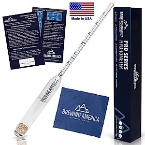 USA Made Maple Syrup Hydrometer Density Meter for Sugar and Moisture Content Measurement for Consistently Delicious Pure Syrup – Made in America - BRIX & Baume Scales - Easy Read Red Line Calibrated