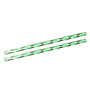 Fielect Green Twisted Line Acrylic Round Rod Standard Plexiglas Tolerance Lightweight for DIY 10mm Diameter 250mm Height 2Pcs