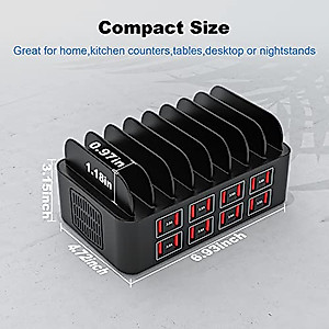 Charging Station for Multiple Devices,Cinlinso 175W/35A 16 Port USB Fast Charging Station,Multi Device Charger Organizer Compatible with iPad,Tablet,Kindle Cell Phone and Other Electronic