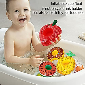 iShyan Inflatable Drink Holder, 25 Pack Drink Floats Inflatable Cup Holders Flamingo Coasters for Swimming Pool Party