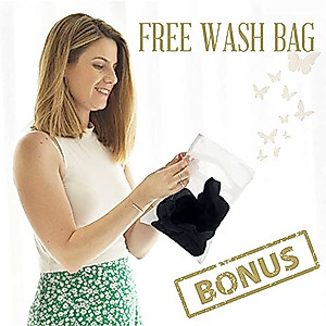 T&F Face Cloths 6 pack - Soft Washcloths for Face Made from Bamboo Gentle on Sensitive Skin, Organic Bamboo Set of 6 Face Towel, Women Makeup Remover Reusable Absorbent Washcloths 10 x 10 Inch (Black)